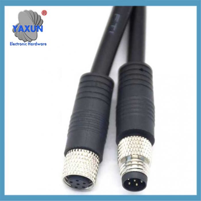 M8 Male-Female Straight Double-Ended Connector Cable - USBデータケーブル, 医療用 ...