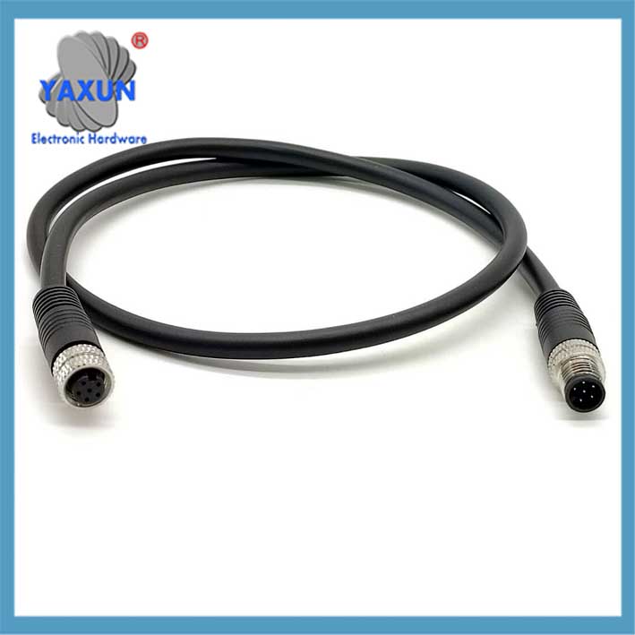 M8 Male-Female Straight Double-Ended Connector Cable - USBデータケーブル, 医療用 ...